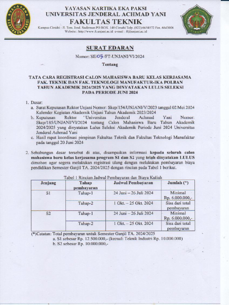 Tata Cara Registrasi MABA 1 | PDF
