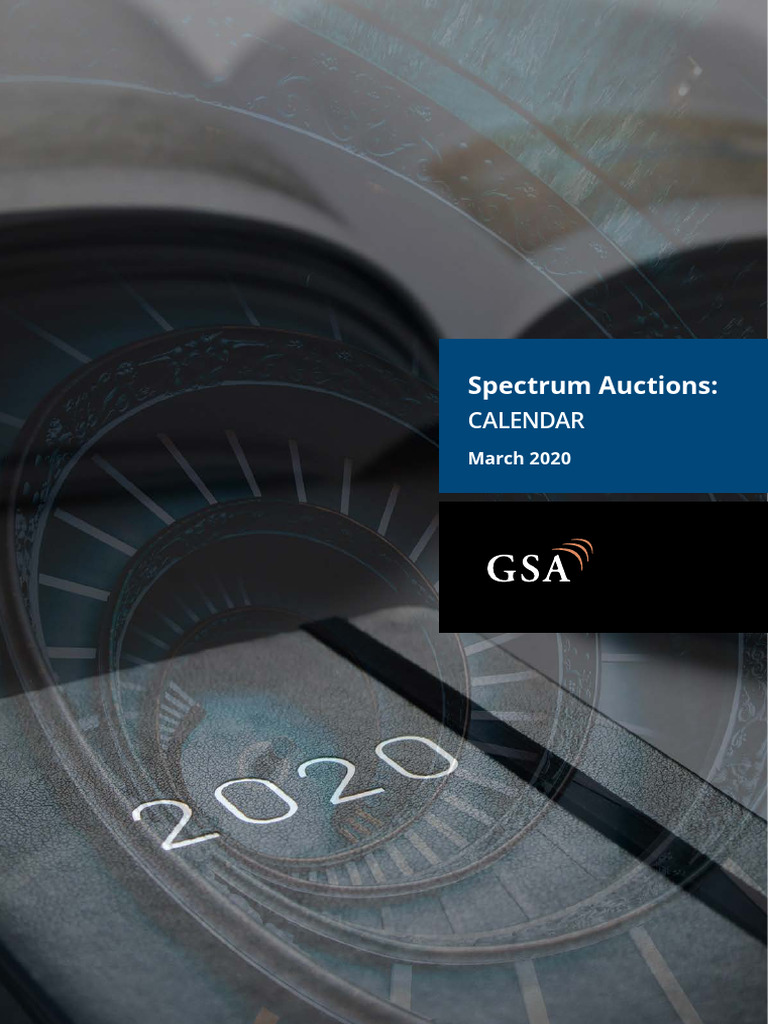 GSA Spectrum Auctions Calendar March 2020 | PDF | Radio Spectrum | 4 G