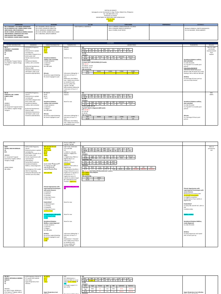 ENDORSEMENT CENSUS JUNE 28, 2024 v1 | PDF | Childbirth | Preterm Birth