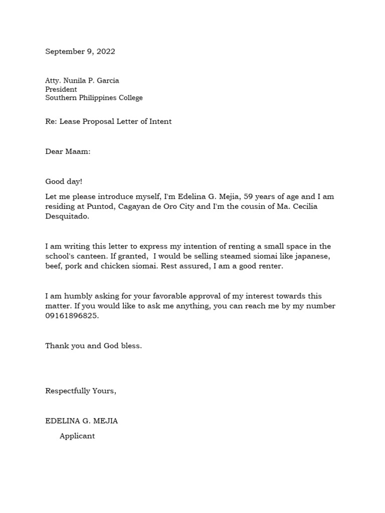 Lease Letter | PDF | Home & Garden