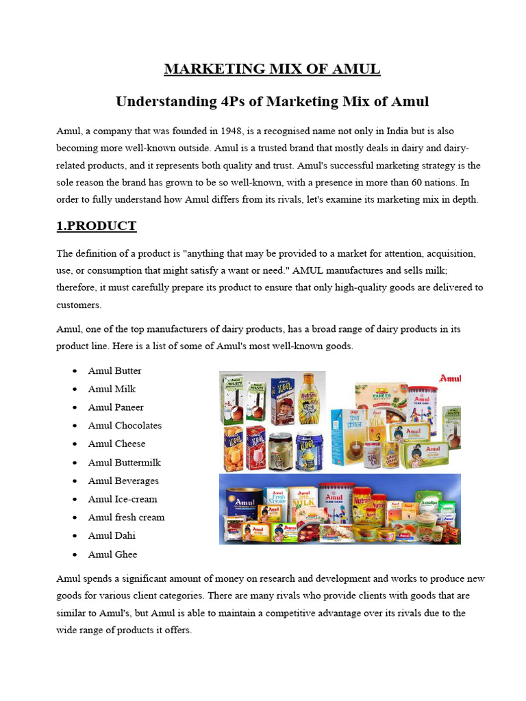 4 Ps of Marketing | PDF | Marketing | Milk