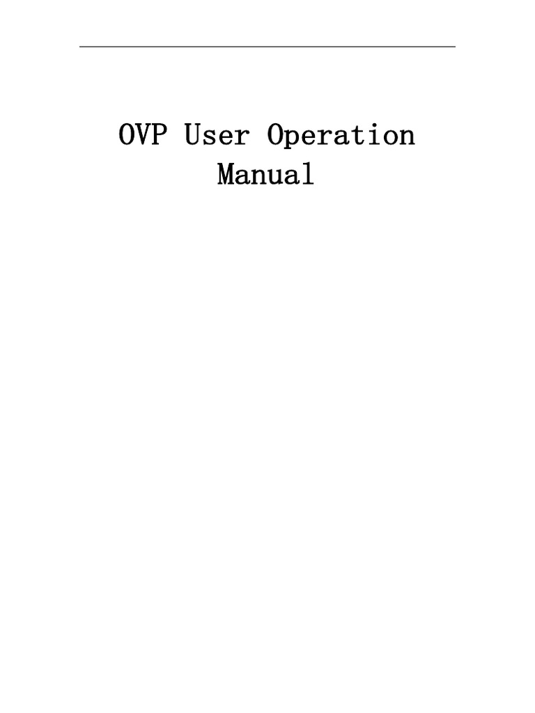 285 - OVP Common User Operation Manual | PDF | Login | Password