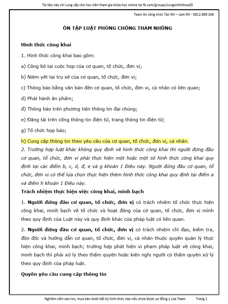 On Tap Tham Nhung Tiet Kiem | PDF