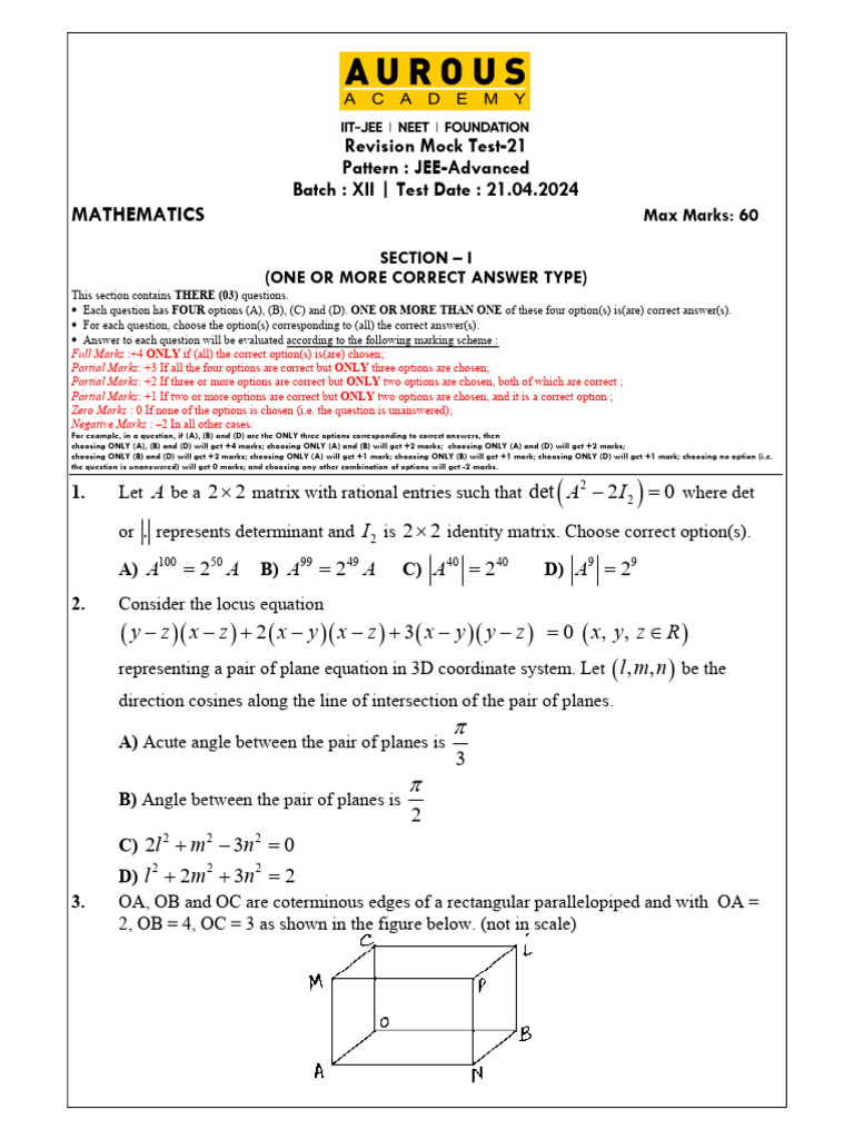 413N - Adv Paper 21 - Date 21.04.24 | PDF | Gases | Force
