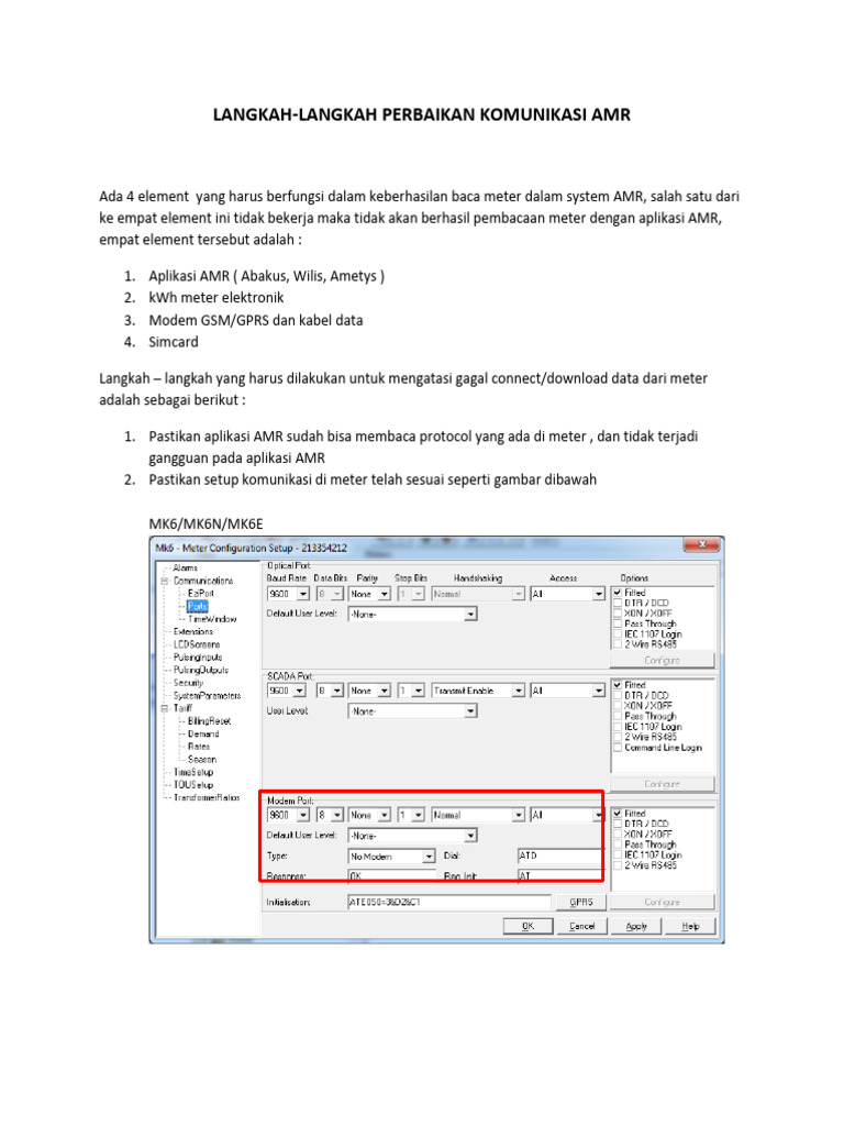 Sop Perbaikan Komunikasi Amr | PDF
