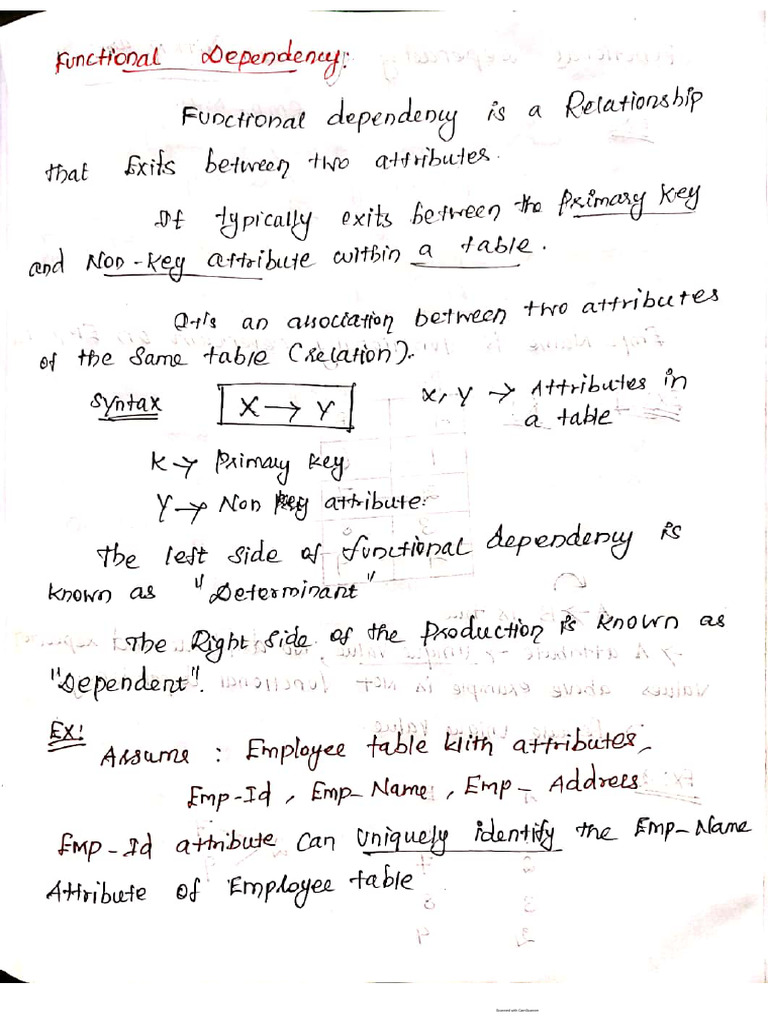 F-D & Normalization - Dbms | PDF F-D & Normalization - Dbms | PDF