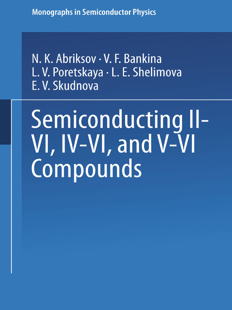 Semiconducting II–VI, IV–VI, And v–VI Compounds ( PDFDrive ) | Download ...