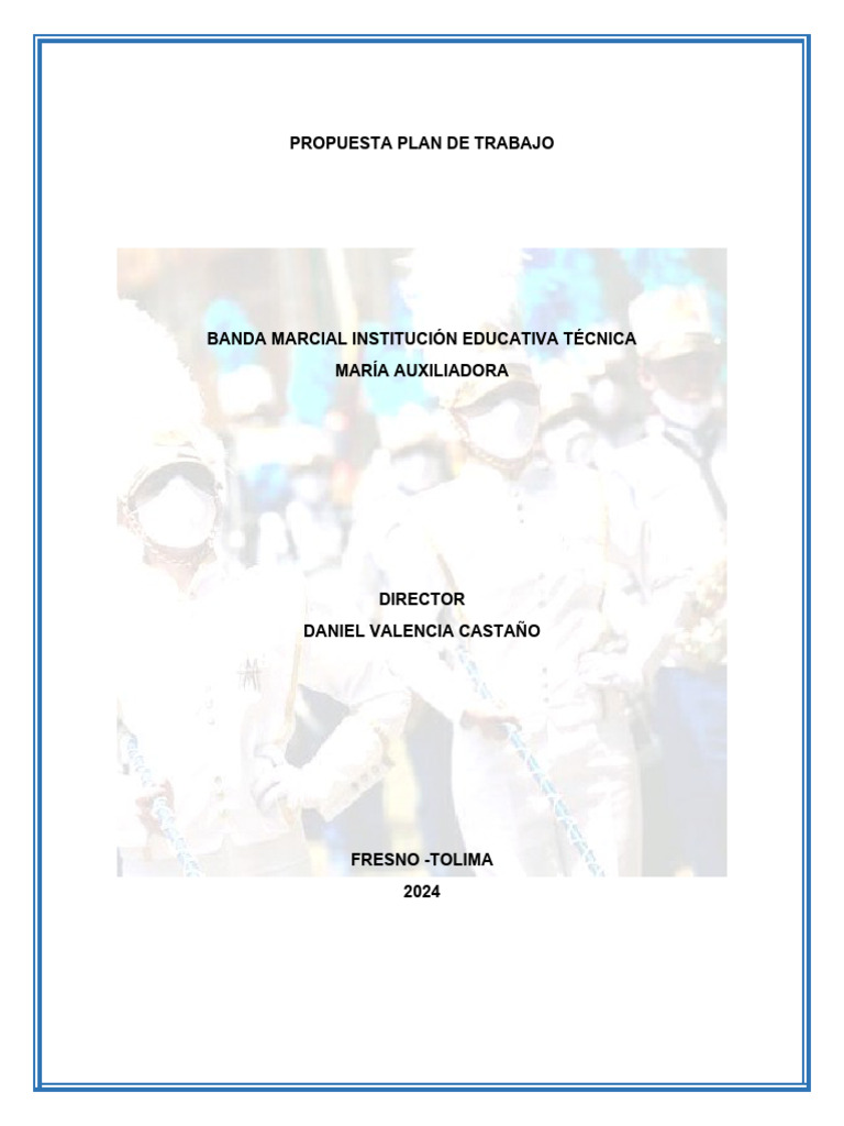 Plan de Banda de Marcha 2024 | PDF