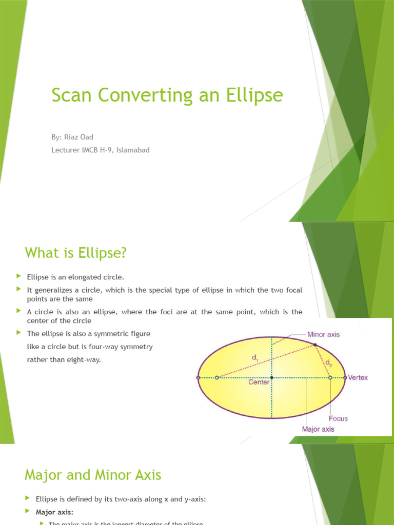 Lec 8 - Scan Converting An Ellipse | PDF | Ellipse | Coordinate System