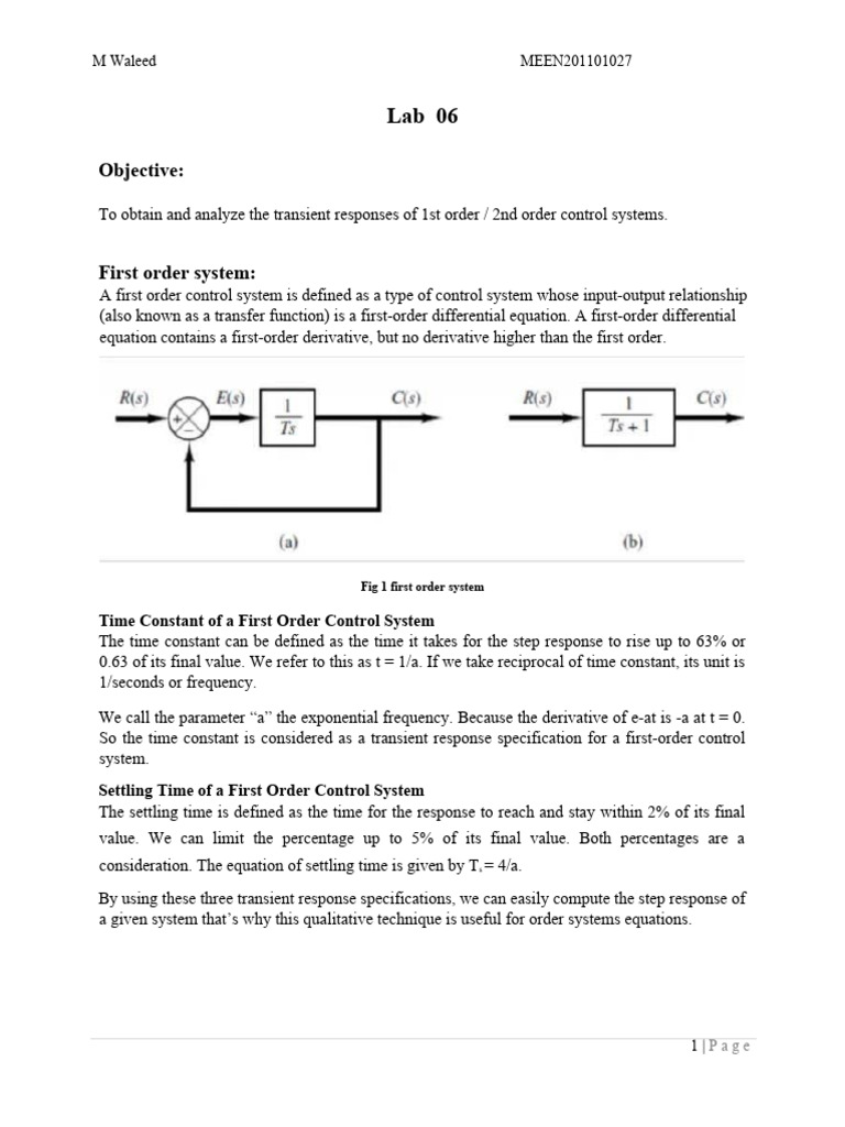Lab 06 MATLAB MEEN201101082 | PDF | Damping | Electrical Engineering