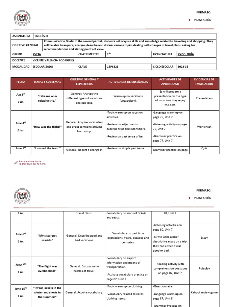 Second Partial Lesson Plan - Psychology3A | PDF | Human Communication | Syntax