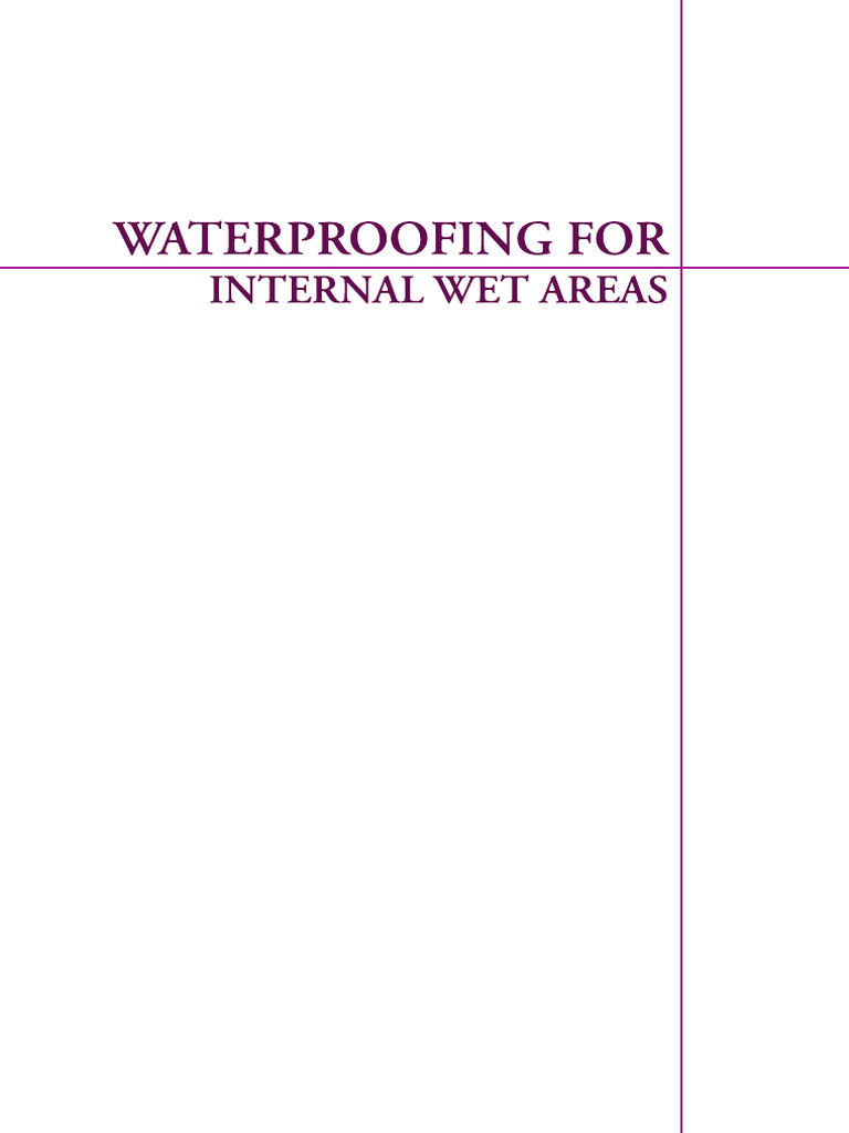 Guide Book Waterproofing For Internal Wet Areas Second Edition Pdf