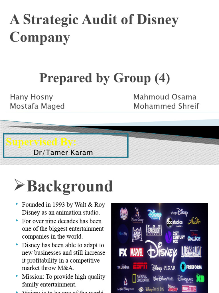 Stratigic Audit of Disney Company | PDF | The Walt Disney Company ...
