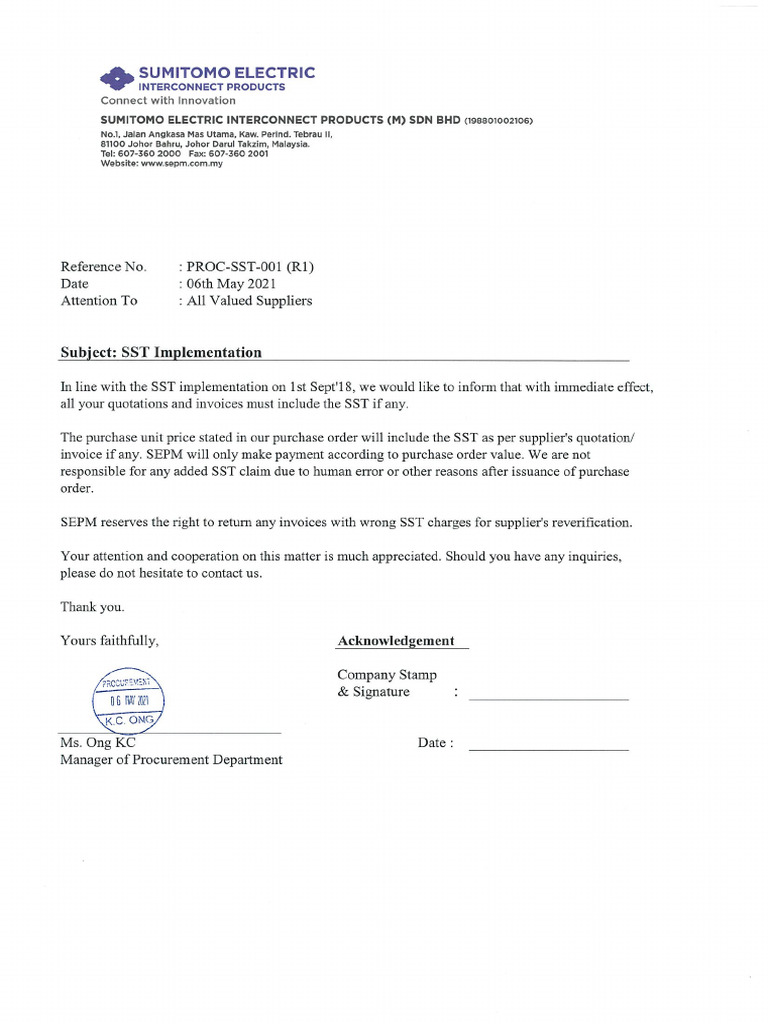 12.memo - SST Implementation | PDF