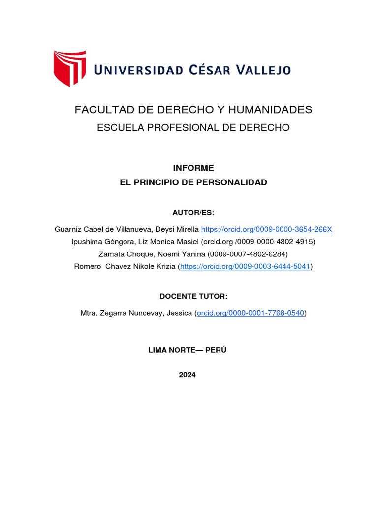 PAC S3 PRINCIPIO DE PERSONALIDAD GRUPO-9docx | PDF | Castigos | Homicidio