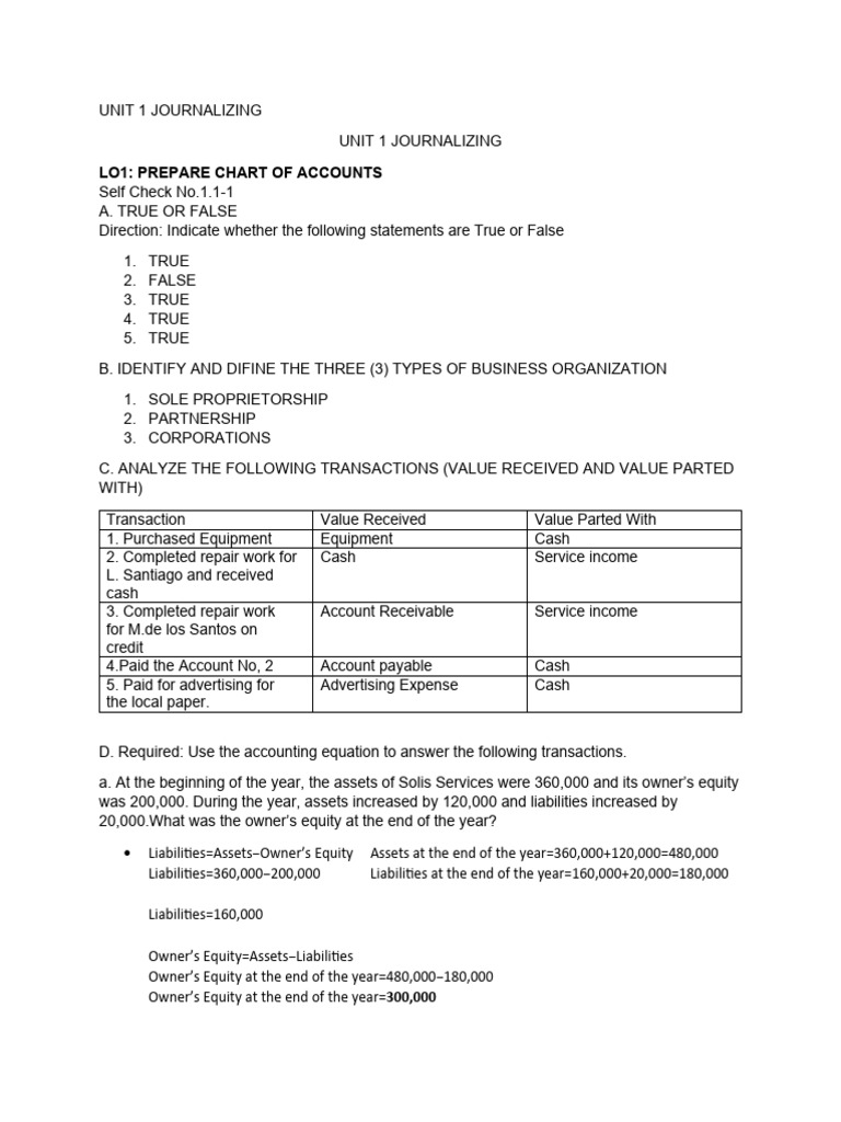 Unit 1 Journalizing | PDF | Debits And Credits | Banks