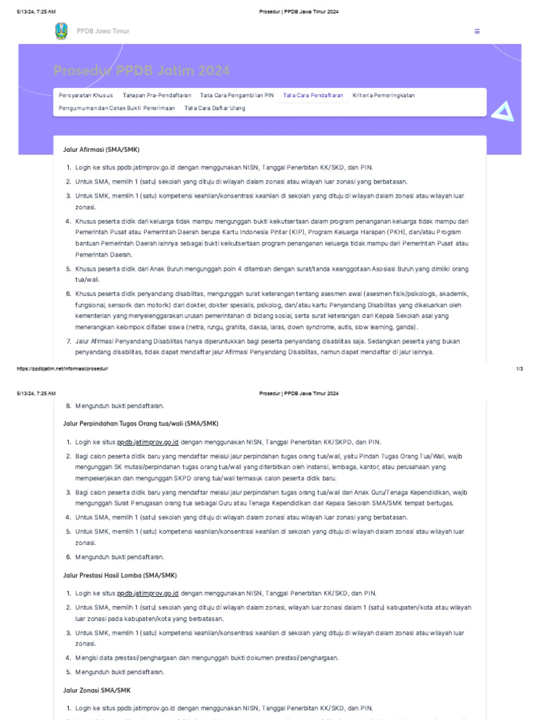 3 Tatacara Pendaftaran PPDB 2024 | PDF