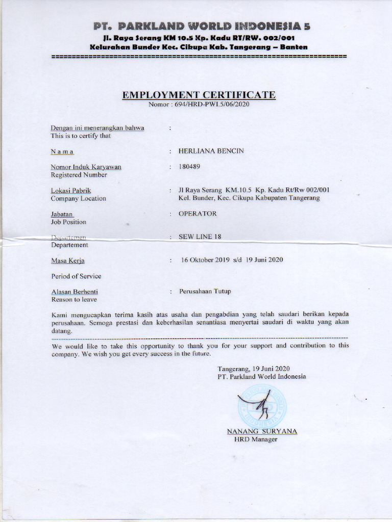 Paklaring Parkland | PDF