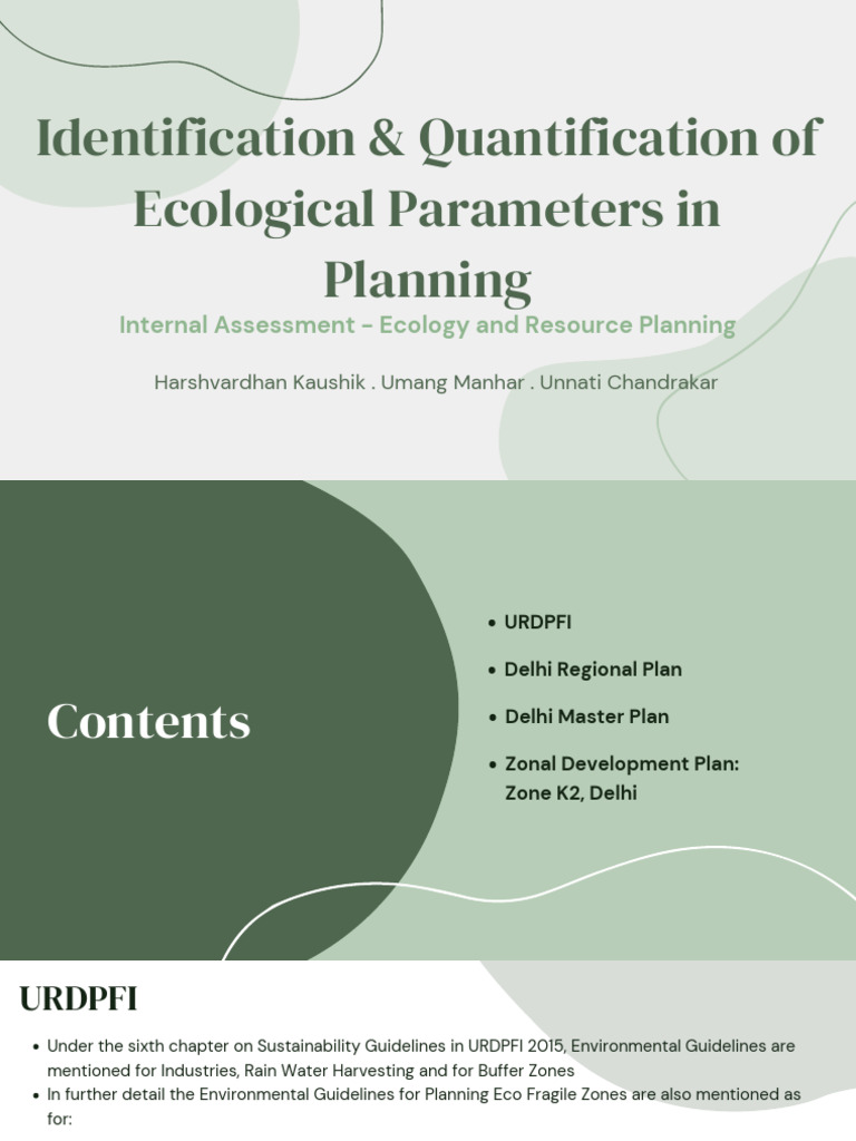 Ecological Guidelines for Urban Planning | PDF | Groundwater | Water