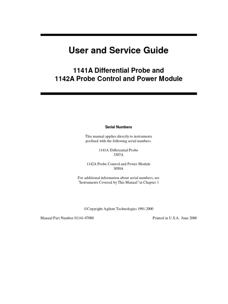 1141A User and Service Guide | PDF | Ac Power Plugs And Sockets ...