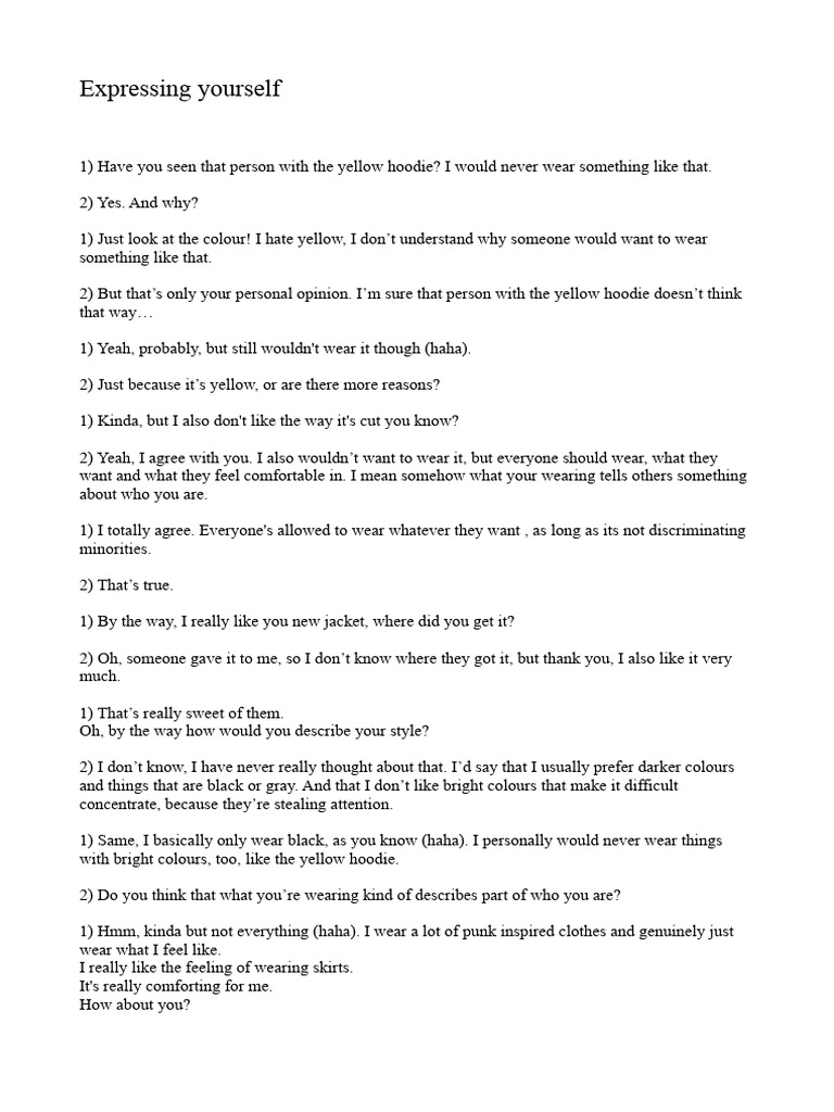 Personal Style and Self-Expression | PDF | Language Arts & Discipline