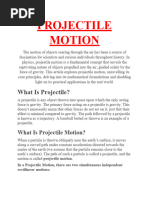 Class 11th Projectile Motion | PDF