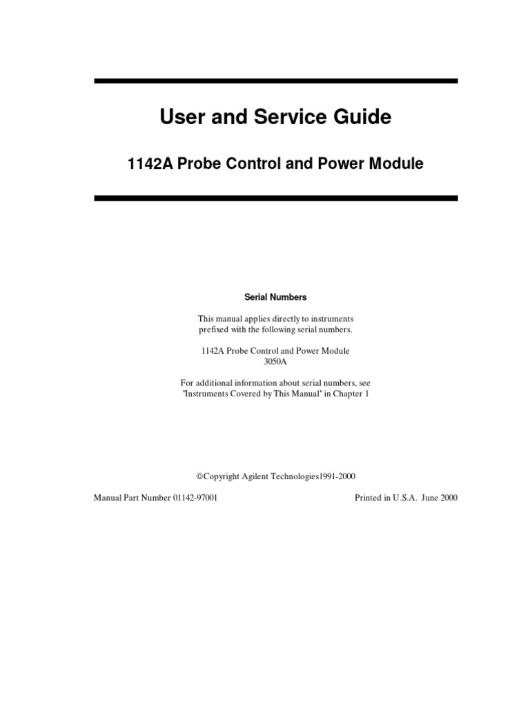 1142A User and Service Guide | PDF | Amplifier | Mains Electricity