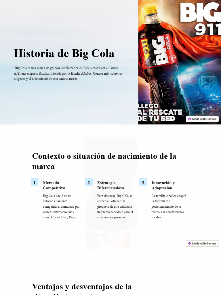 Historia de Big Cola | PDF | Producto (Negocio) | Marca