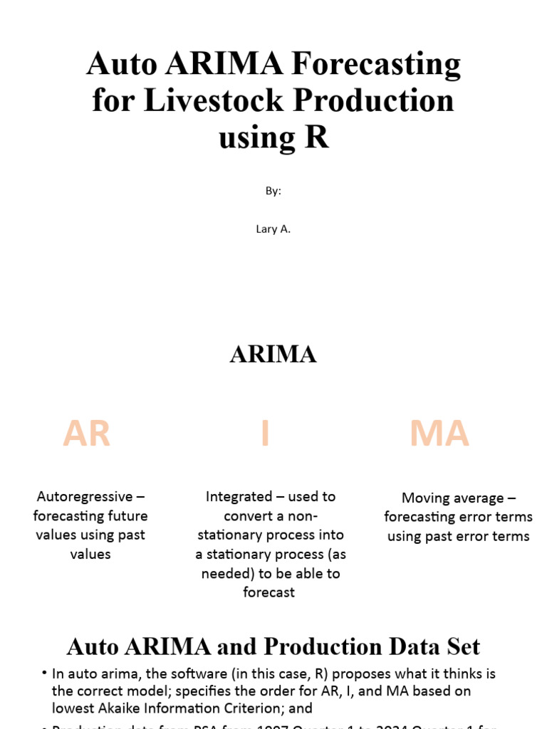 Auto ARIMA Forecasting For Livestock S2 | PDF | Autoregressive ...