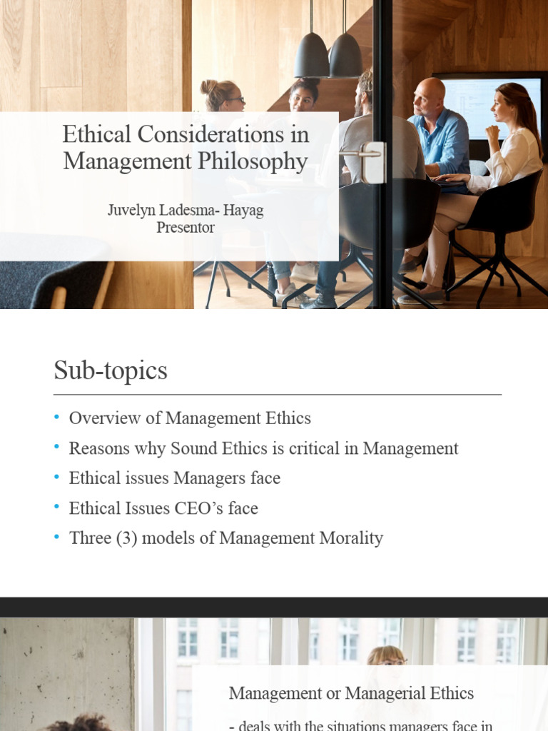 Ethical Management Practices Overview | PDF | Morality | Corporate ...