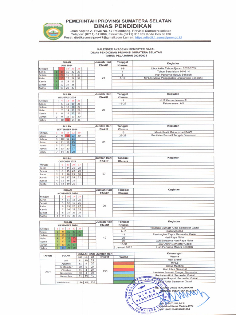 Kaldik Ta 2024-2025 | PDF