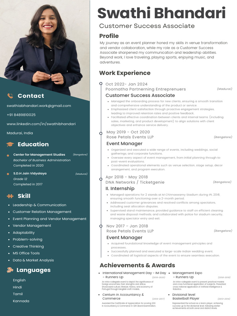Swathi Bhandari - Resume | PDF | Business