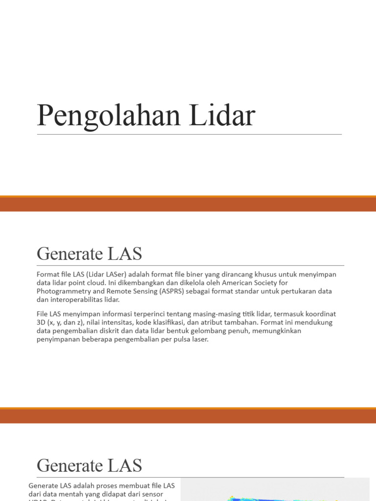 Pengolahan LiDAR | PDF