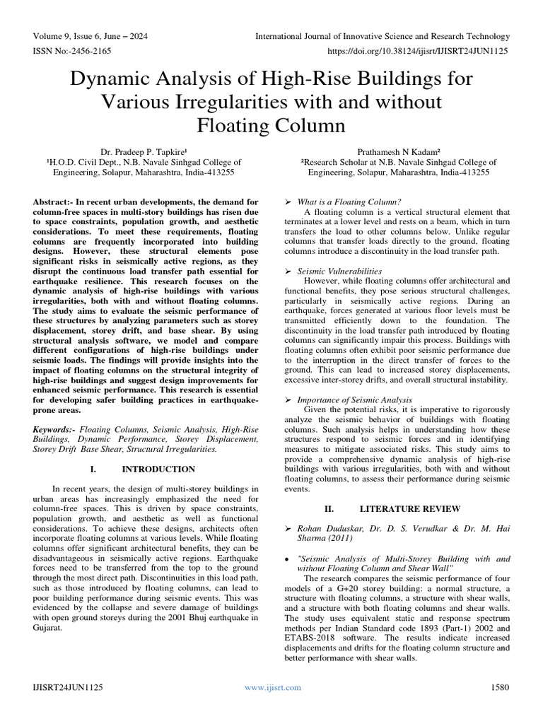 Dynamic Analysis of High-Rise Buildings for Various Irregularities with ...