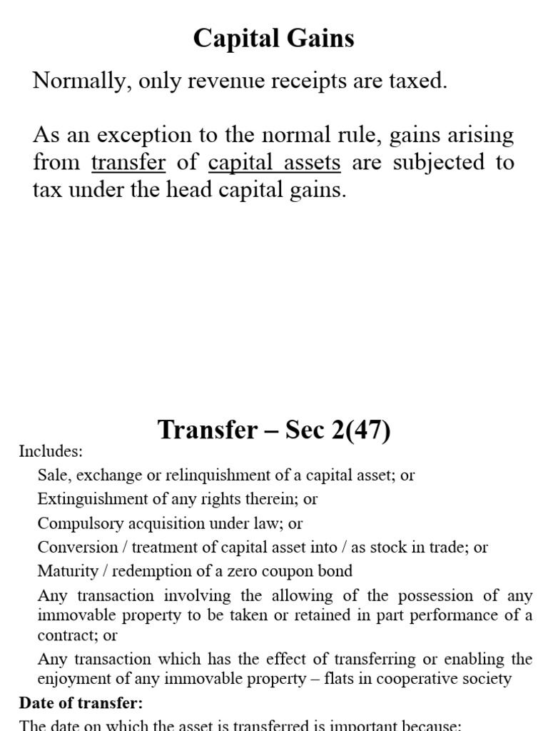 7.0 Capital Gains | PDF | Capital Gains Tax | Capital Gain