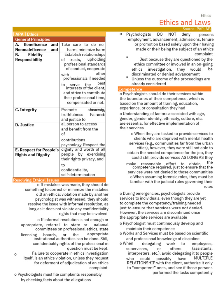 Ethical Guidelines for Psychologists | PDF | American Psychological ...