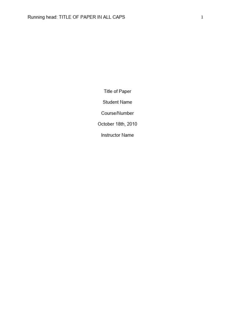 APA Paper Formatting Example | PDF | Typography | Text