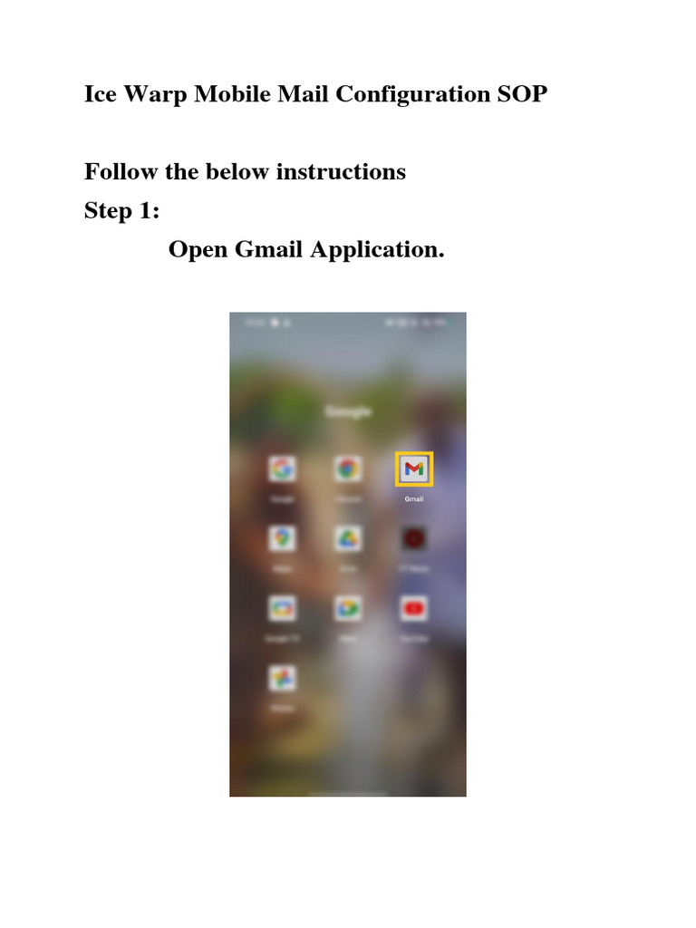 Ice Warp Mobile Mail Configuration SOP | PDF | Finance & Money ...