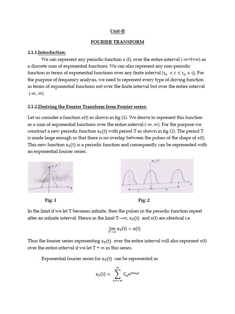unit-2 | PDF | Laplace Transform | Fourier Transform