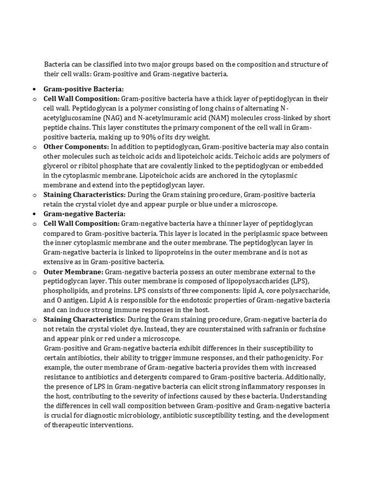 classify bacteria on the basis of their cell wall | Download Free PDF ...
