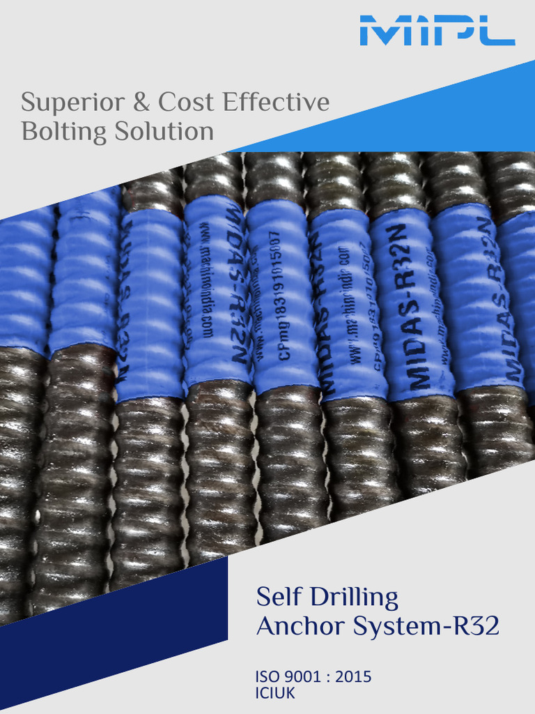 MIDAS Self-Drilling Anchor System R32 | PDF | Drilling | Drill