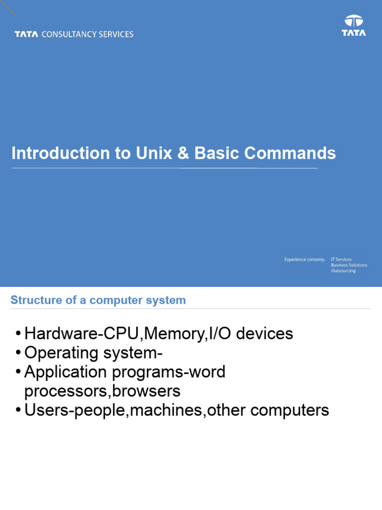 Unix Introduction And Basic Commands V10 Pdf Operating System Unix 6095