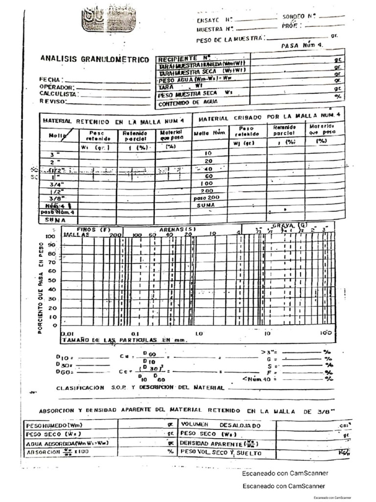 Formato Granulometria | PDF