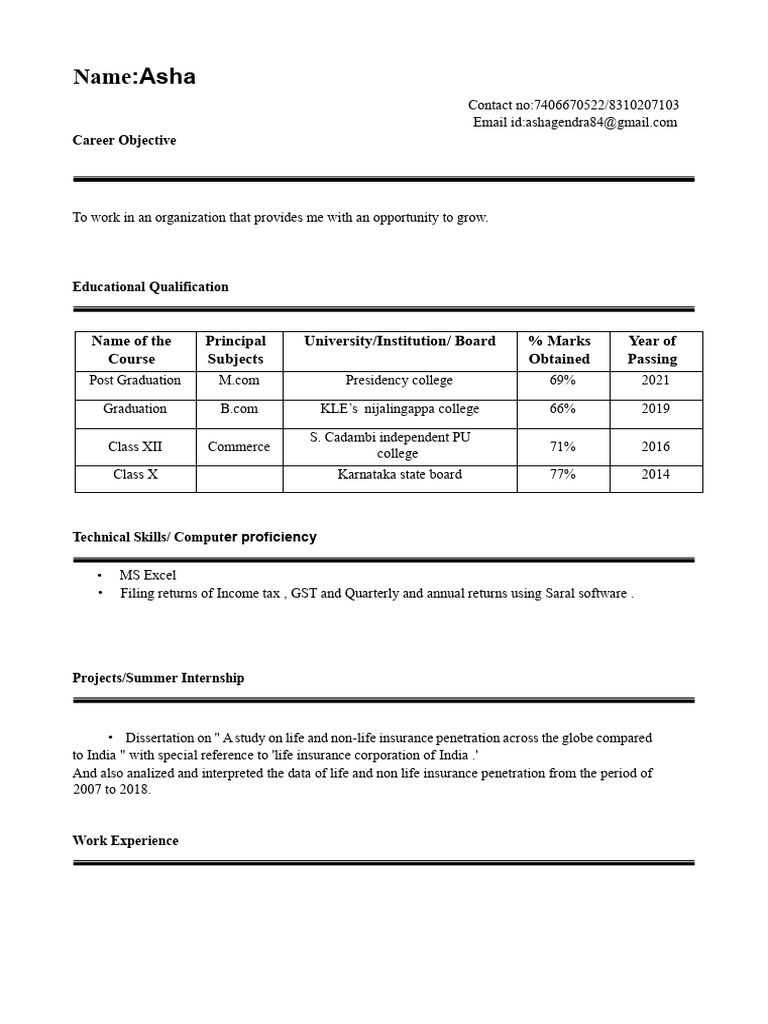 ASHA Resume (2)-1 | PDF