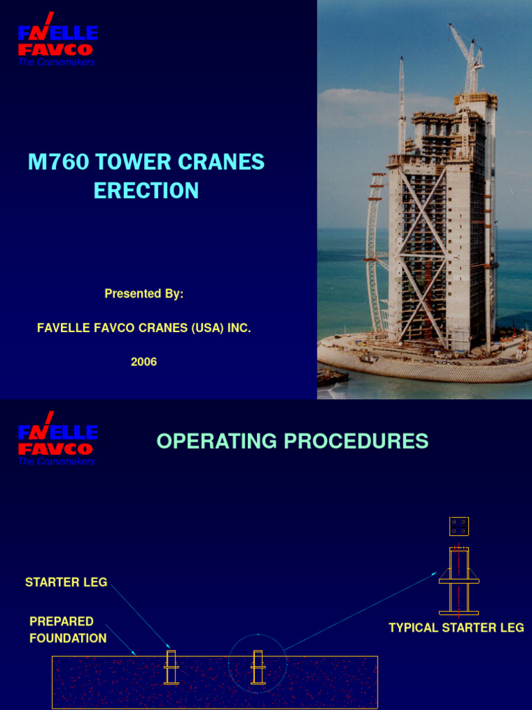 Favelle Favco Crane Erection Manual | PDF | Crane (Machine ...