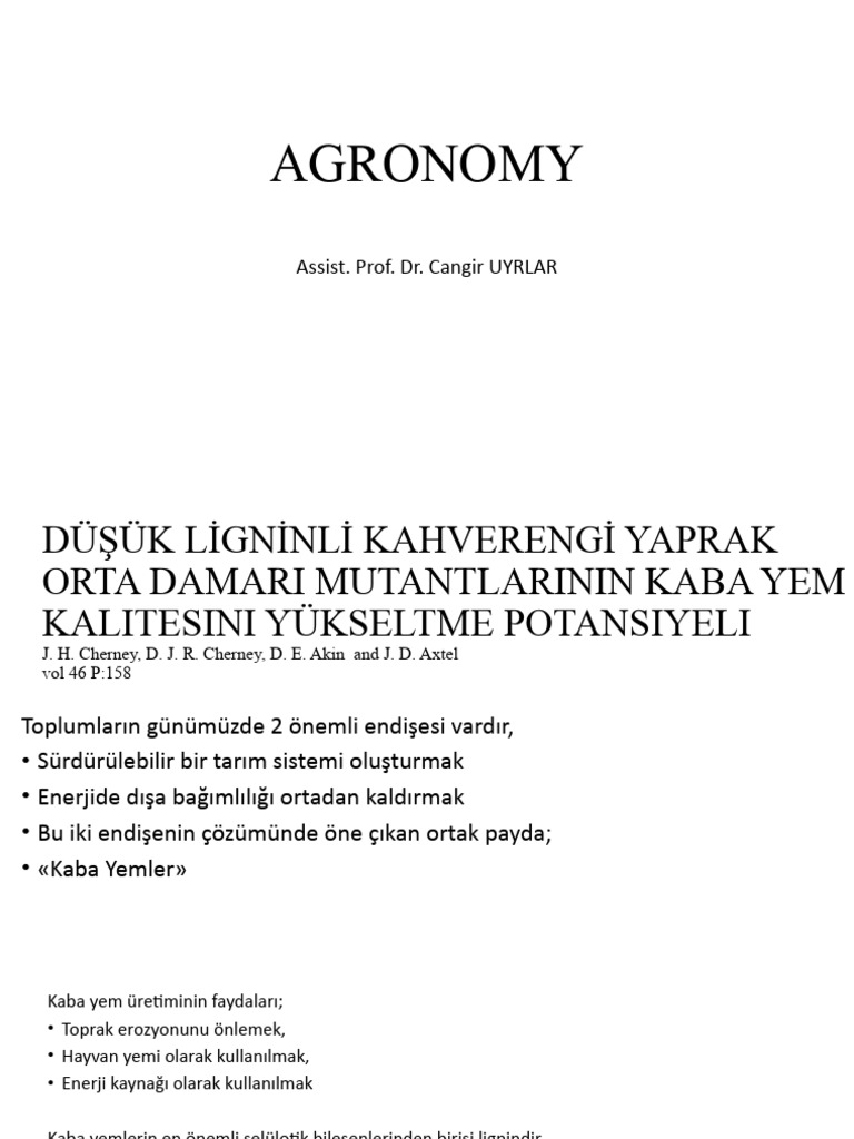 Agronomy Yy | PDF