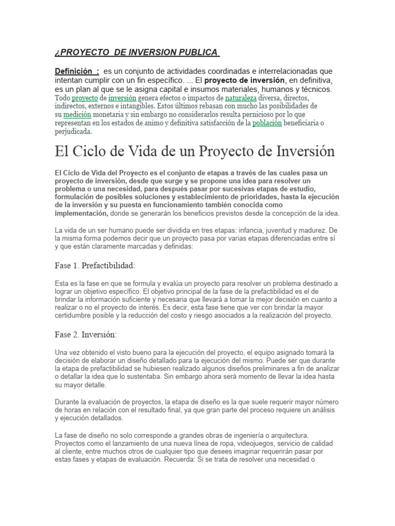 Proyecto de Inversion Publica | PDF | Evaluación | Diseño