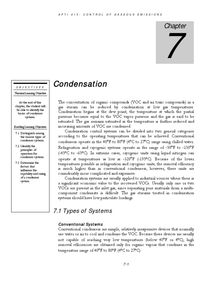 Condensation: 7.1 Types of Systems | PDF | Heat Exchanger | Heat Transfer