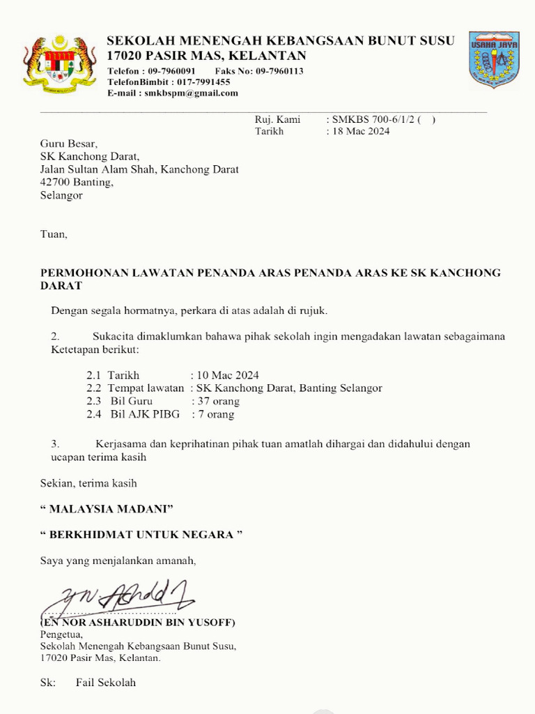 SURAT SK KANCHONG DARAT | PDF