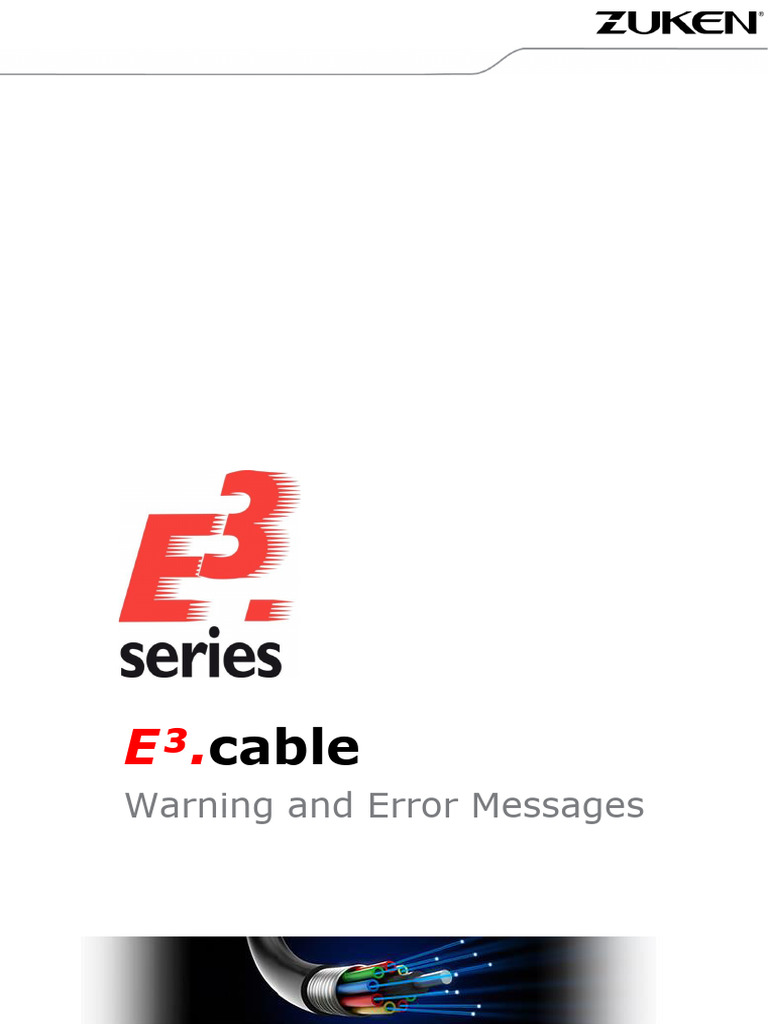 E3.cable Warning and Error Messages EN | PDF | Computer File ...